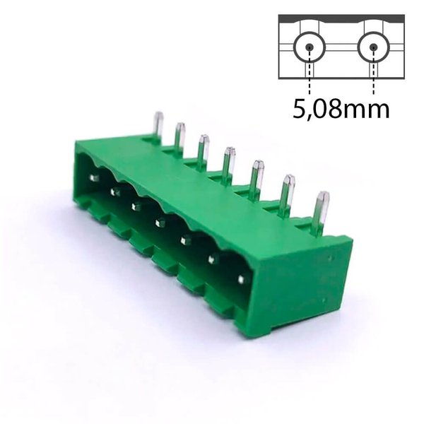 Borne 2EDGRC Macho 5,08mm - 90° - 7 Vias