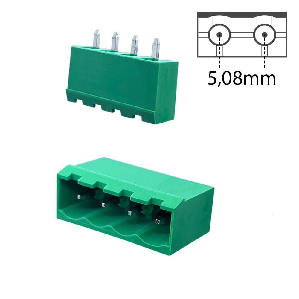 Borne 2EDGVC Macho 5,08mm - 180° - 4 Vias