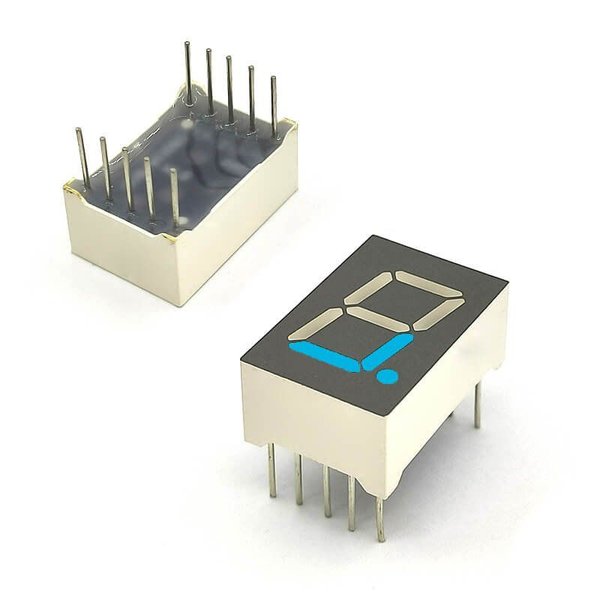 Display 7 Segmentos - Azul | Catodo Comum | D1X8KB-80B2 | 12,7x19mm