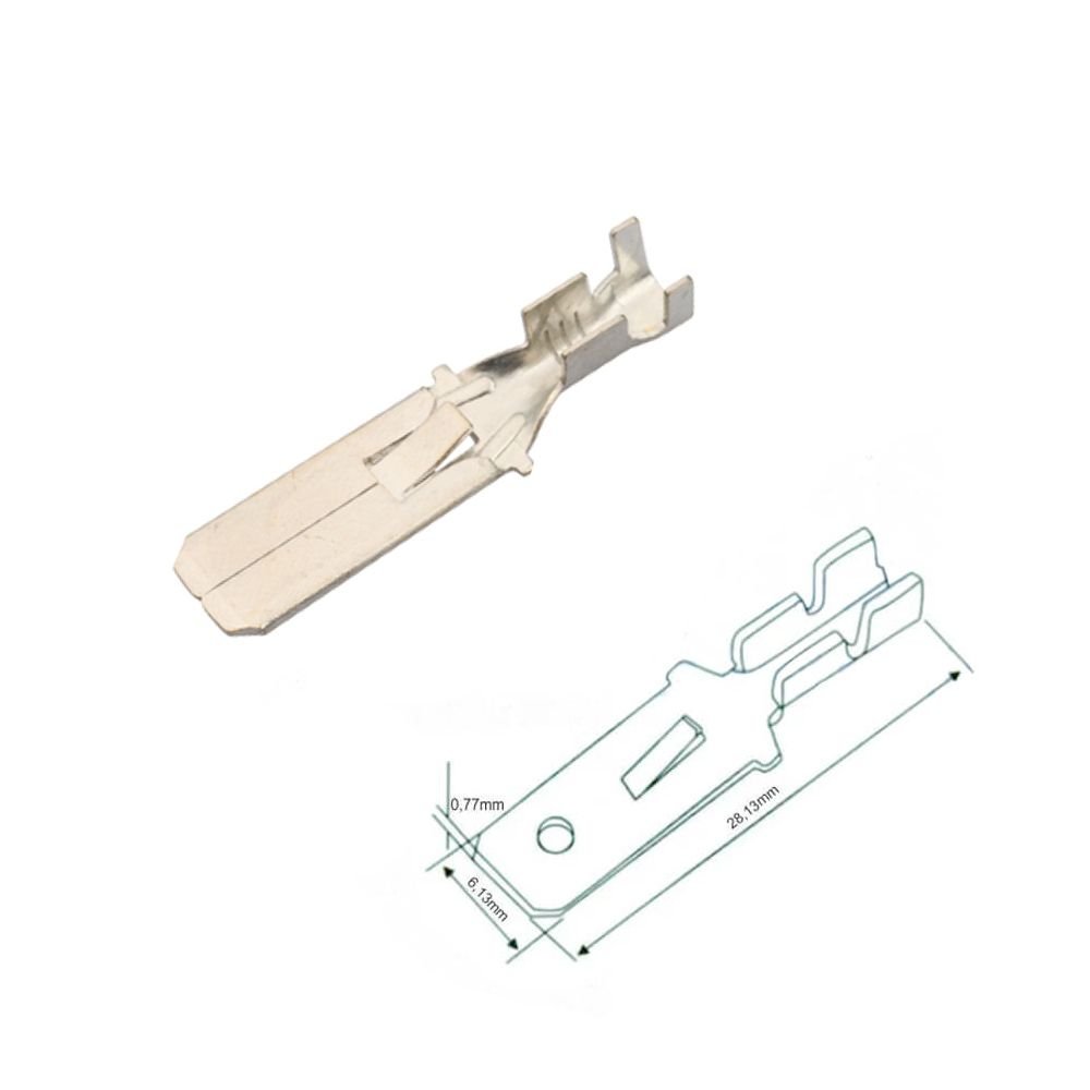 Terminal Faston Macho Curto 6,3mm
