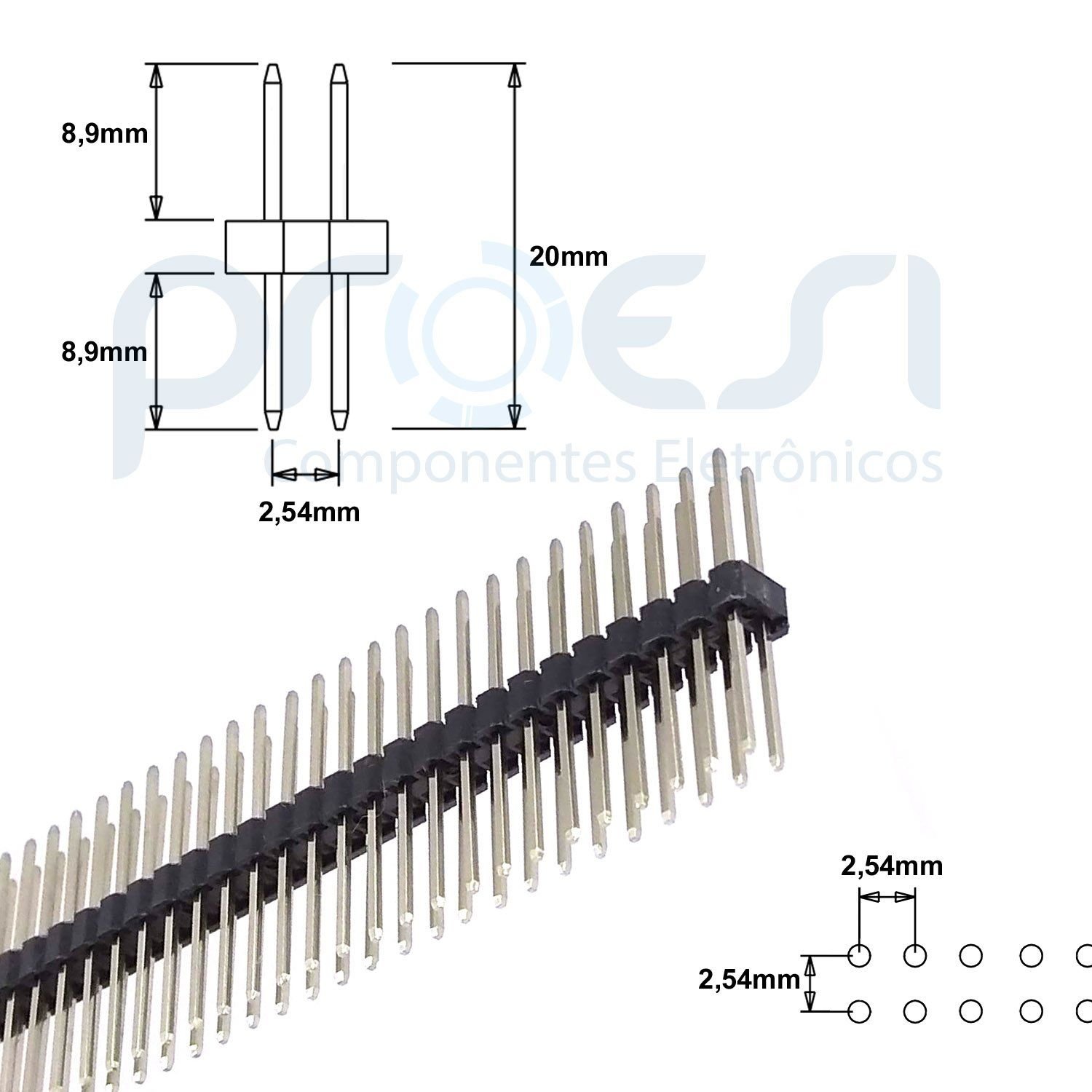 Barra de Pinos 2X40X20 - 180°