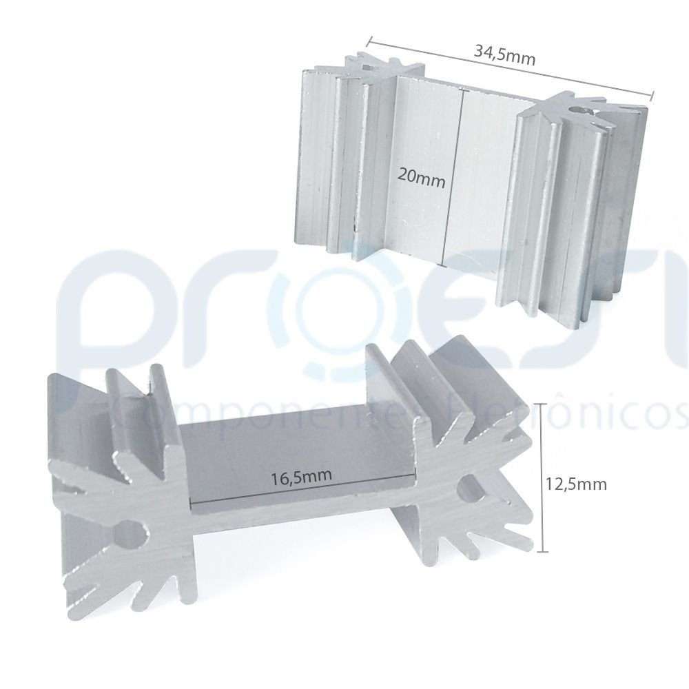 Dissipador de Calor DN322 - 4,5X12,5X20mm