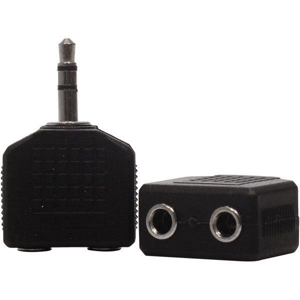 Plug Adaptador 2 Jack P2 Stereo Fêmea para P2 Stereo Macho