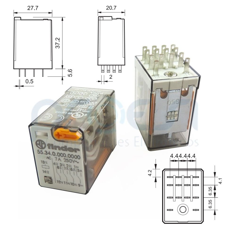Rele Finder 5534.8.230.0040 - 230VAC preço loja virtual frete grátis ...