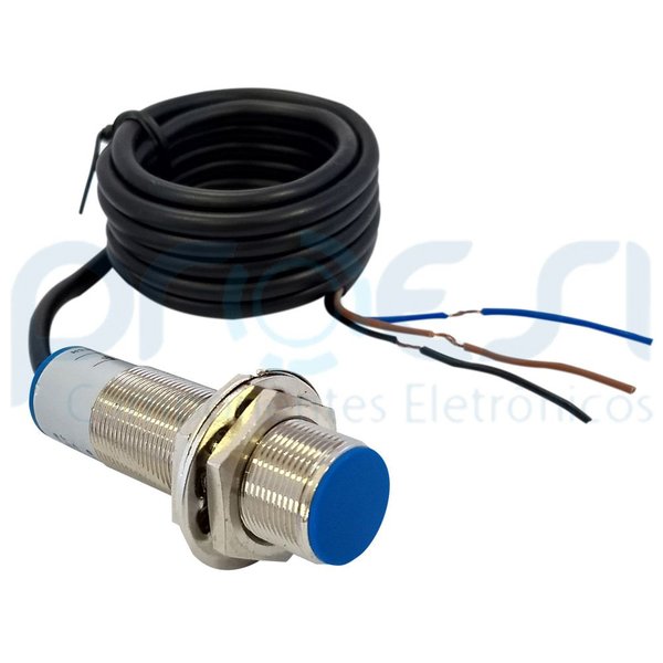 Sensor Indutivo LM18-3005NA 18mm NPN 10-30VCC | 1NA | Faceado