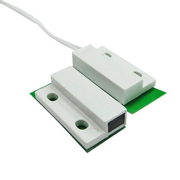Sensor Magnético Reed NA de Sobrepor fixado com Fita Dupla Face