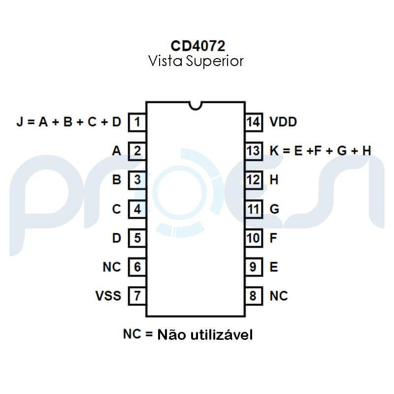 SMD CD4072 - Porta Lógica OR