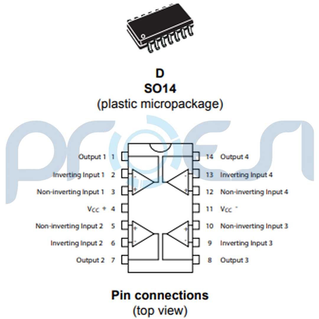 SMD TL074 - Amplificador Operacional
