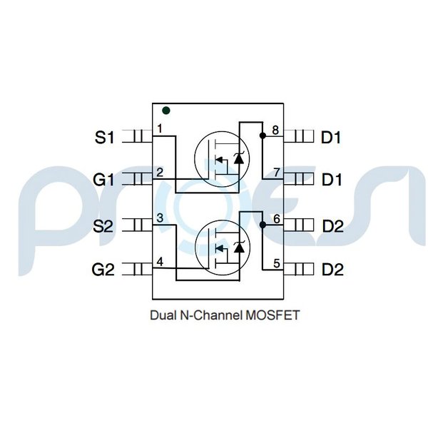 IRF7313 TR - Transistor Mosfet, NPN, 30V/6,5A (SOIC) - SMD