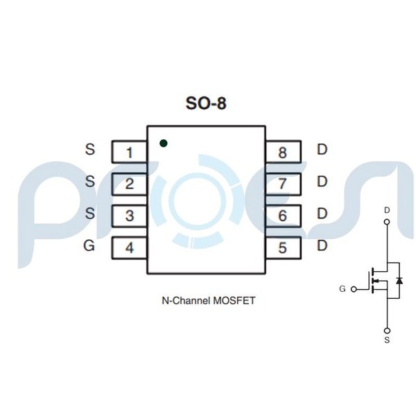 SMD SI4850EY - Transistor Mosfet, NPN, 60V/6A (SOIC-8)