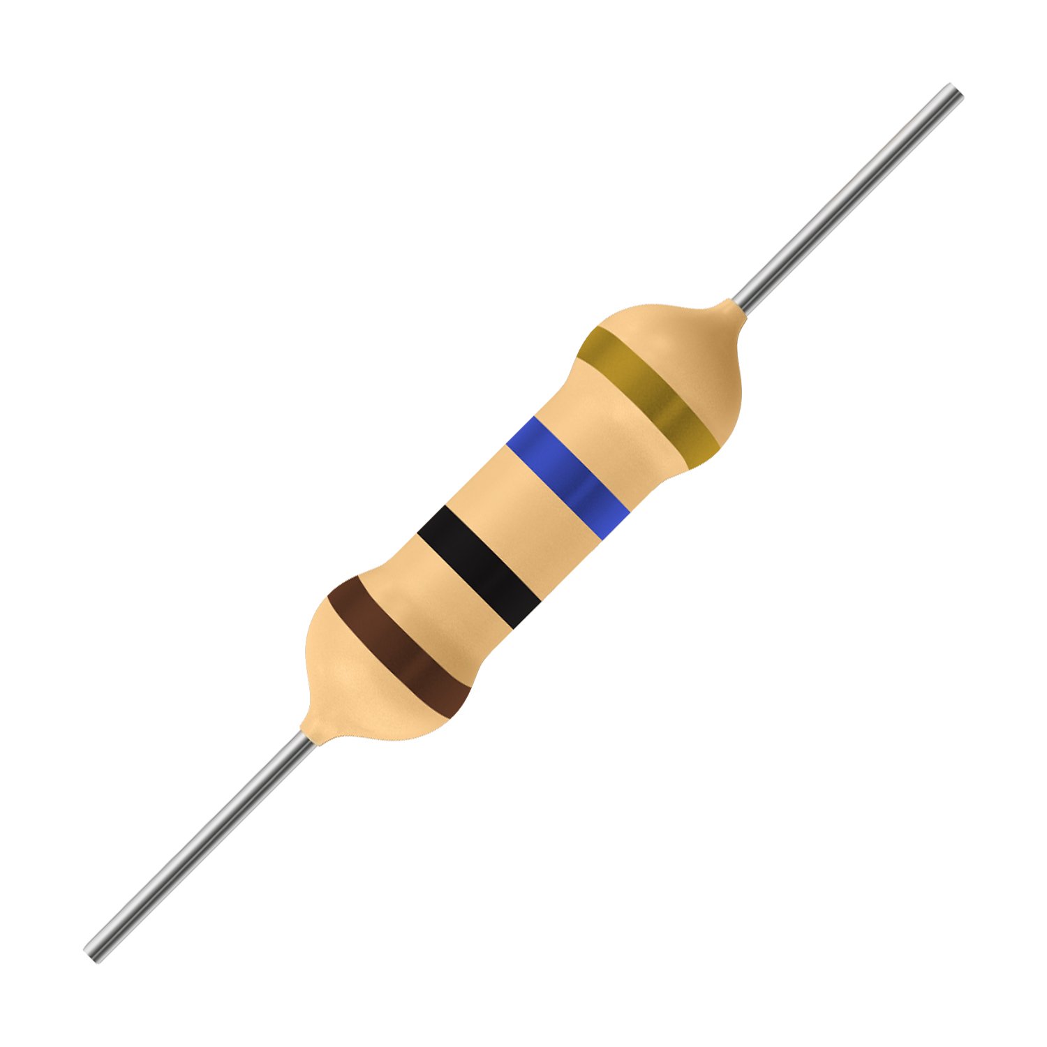 Resistor 10M Ohms com Potência 1/4W e Precisão de 5%