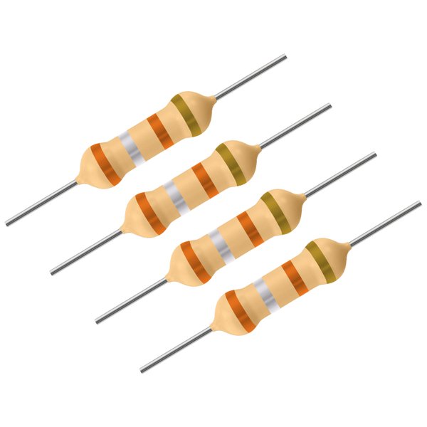 Resistor 39K Ohms com Potência 1/4W e Precisão de 5%