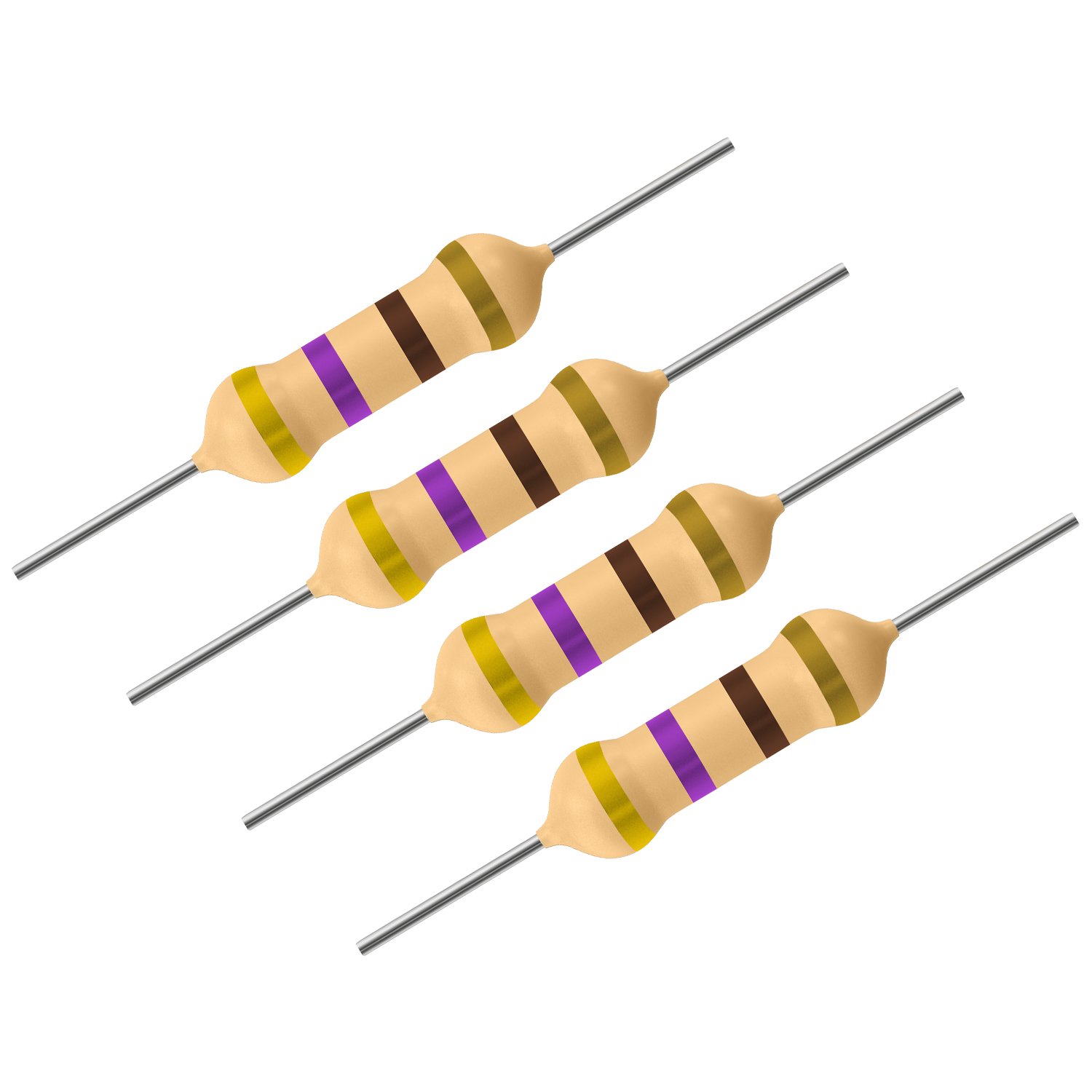 Resistor 470 Ohms com Potência 1/4W e Precisão de 5%