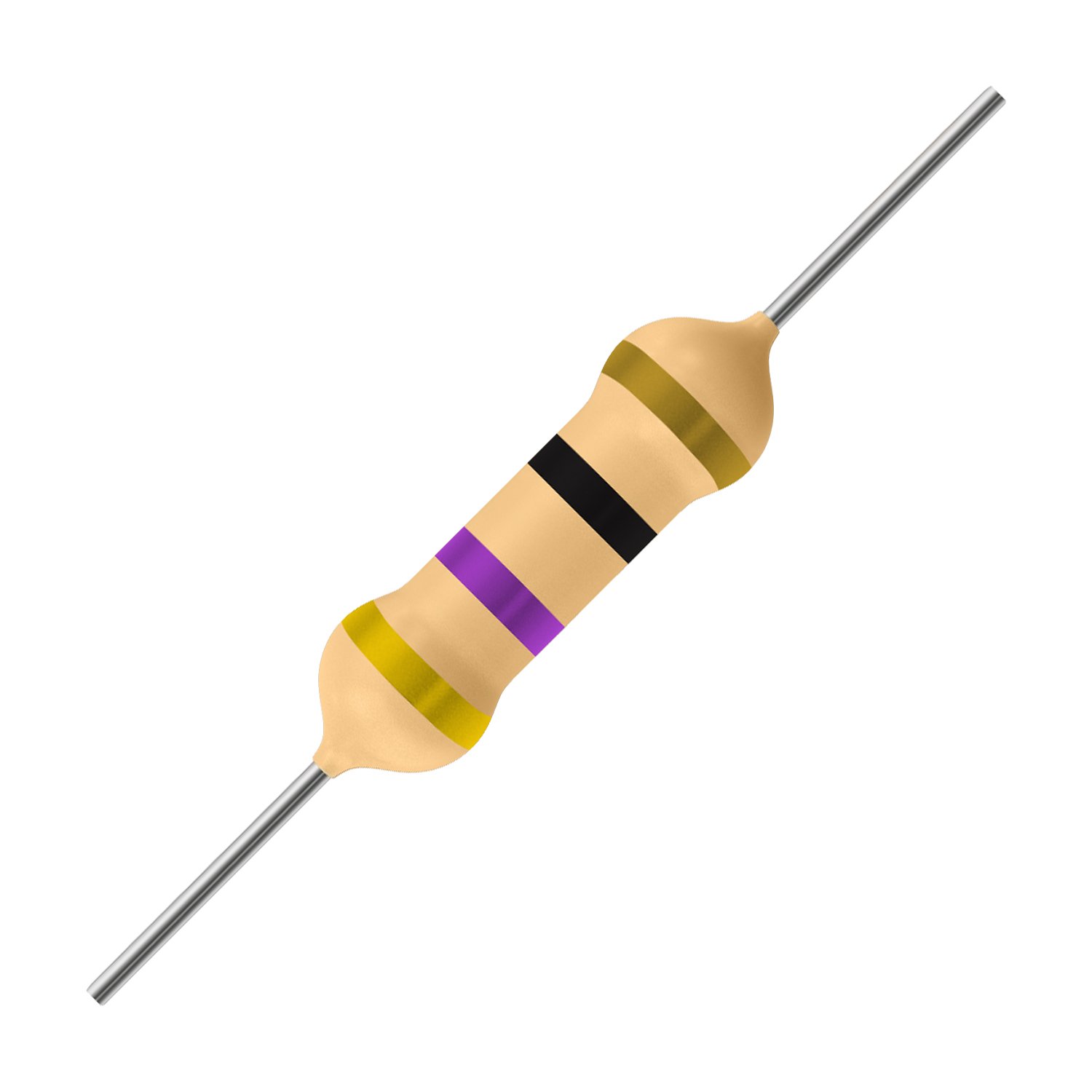 Resistor 47 Ohms Com Potência 1 4w E Precisão De 5