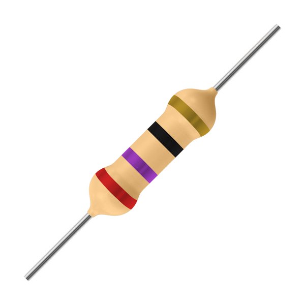 Resistor 27 Ohms com Potência 1/4W e Precisão de 5%
