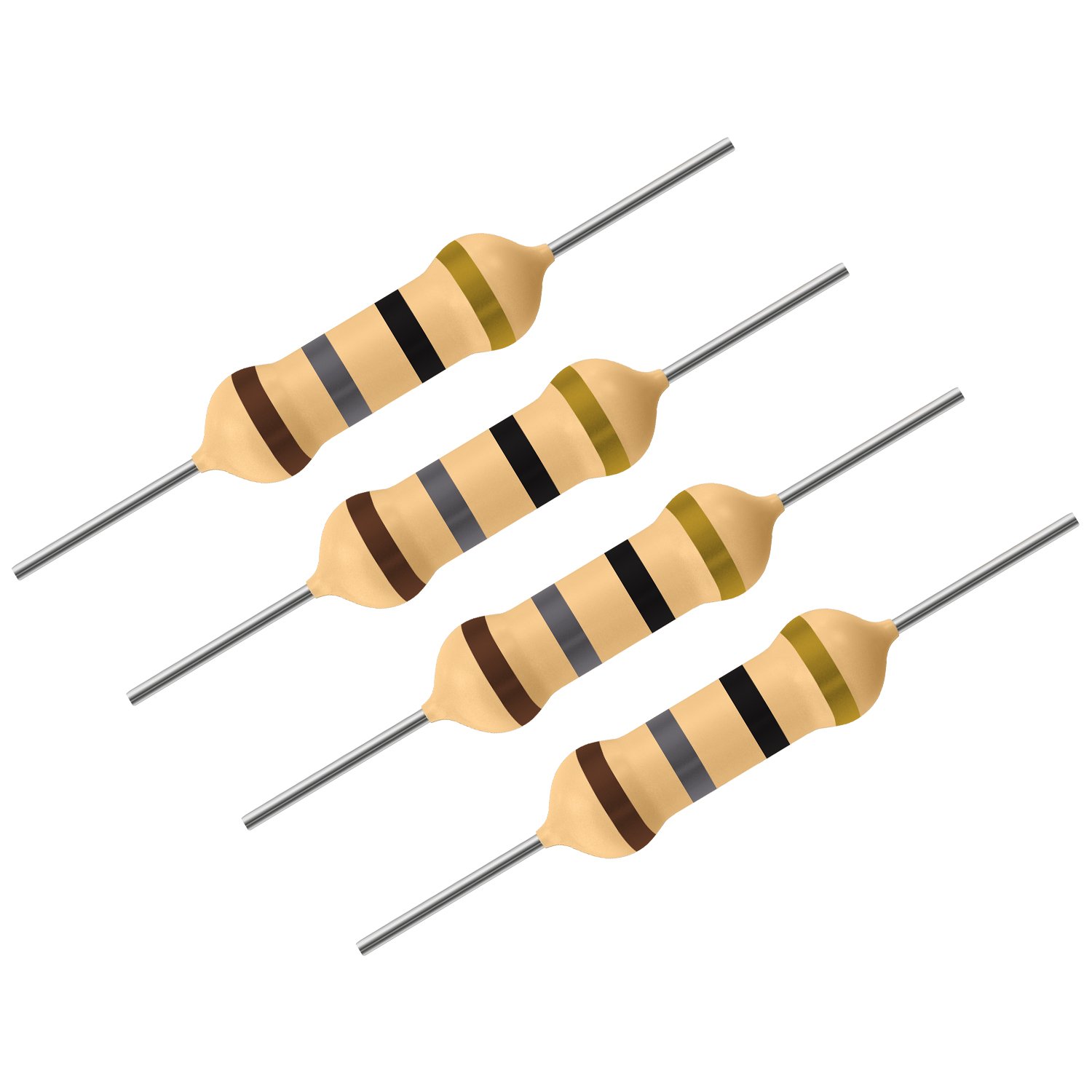 Resistor 18 Ohms com Potência 1/4W e Precisão de 5%