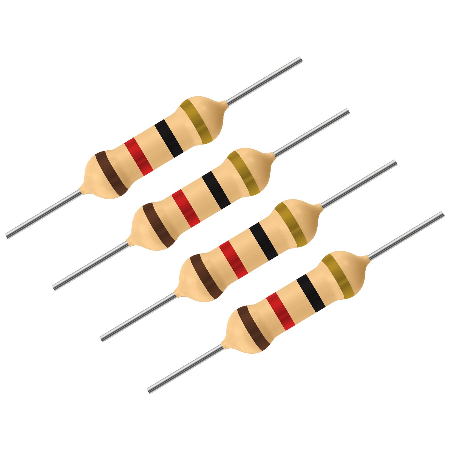 Resistor 12 Ohms com Potência 1/4W e Precisão de 5%