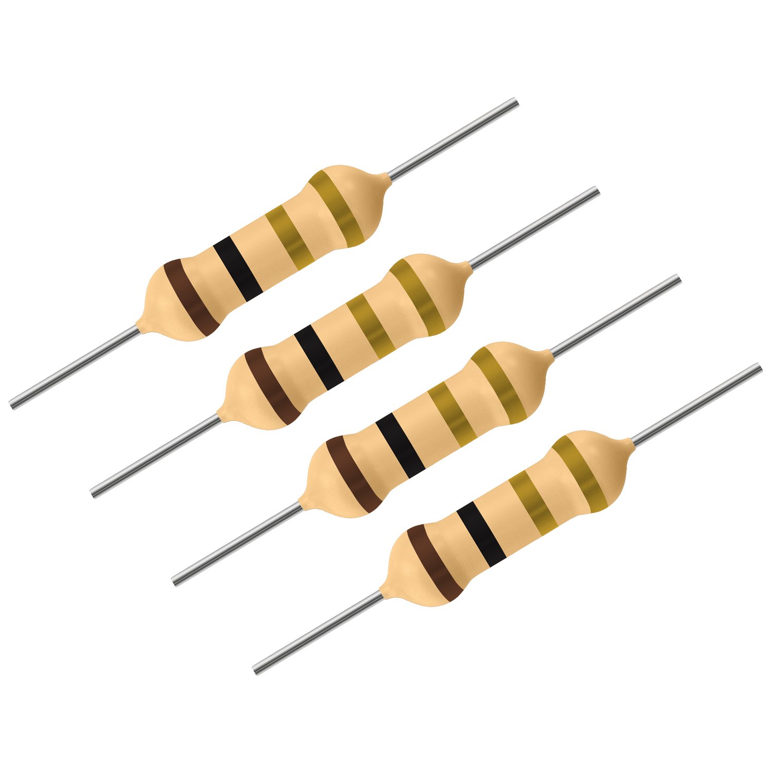 Resistor 1 Ohms com Potência 1/4W e Precisão de 5%