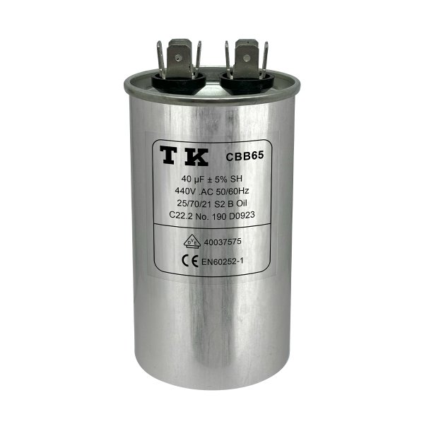 Capacitor Permanente | 40 UF/440VAC | CBB65 Faston