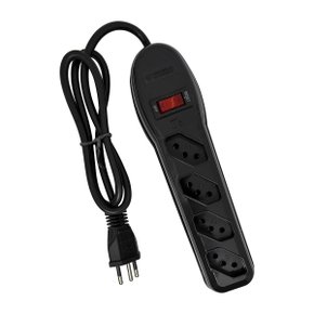 Filtro de Linha 4 Tomadas e Disjuntor - 1 Metro | Megatron