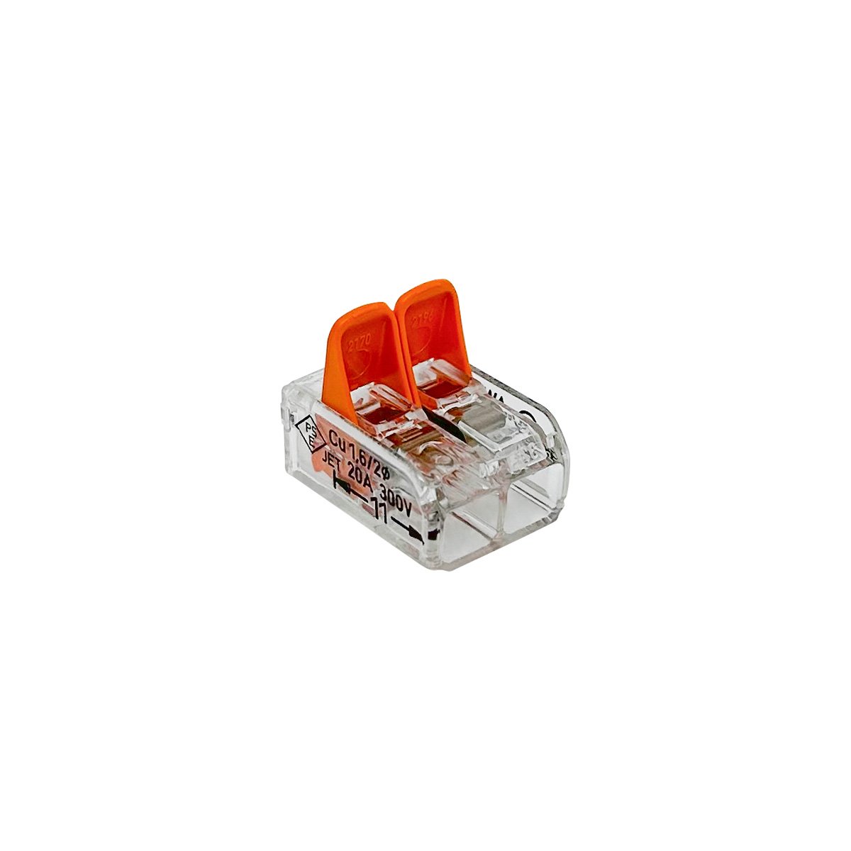 Conector de Emenda Alavanca 2 Vias | 4mm² 32A 450V IP20 | Wago