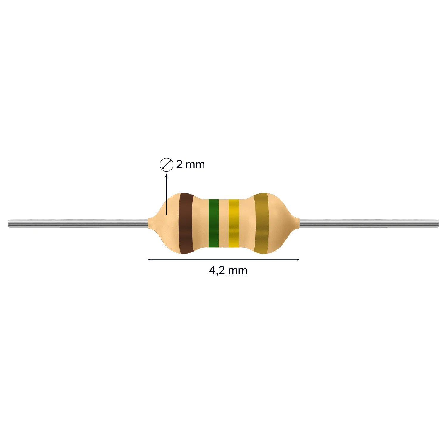 Resistor 150K Ohms com Potência 0,125W e Precisão de 5%
