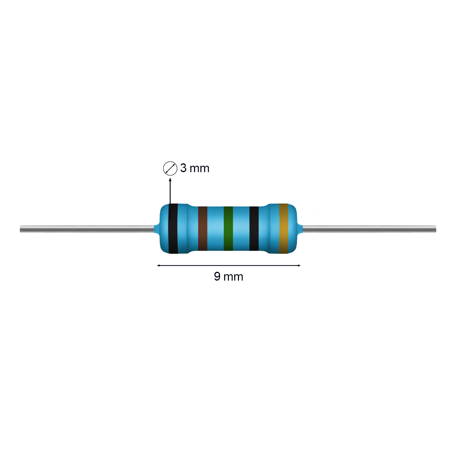 Resistor 15 Ohms com Potência 1W e Precisão de 5%