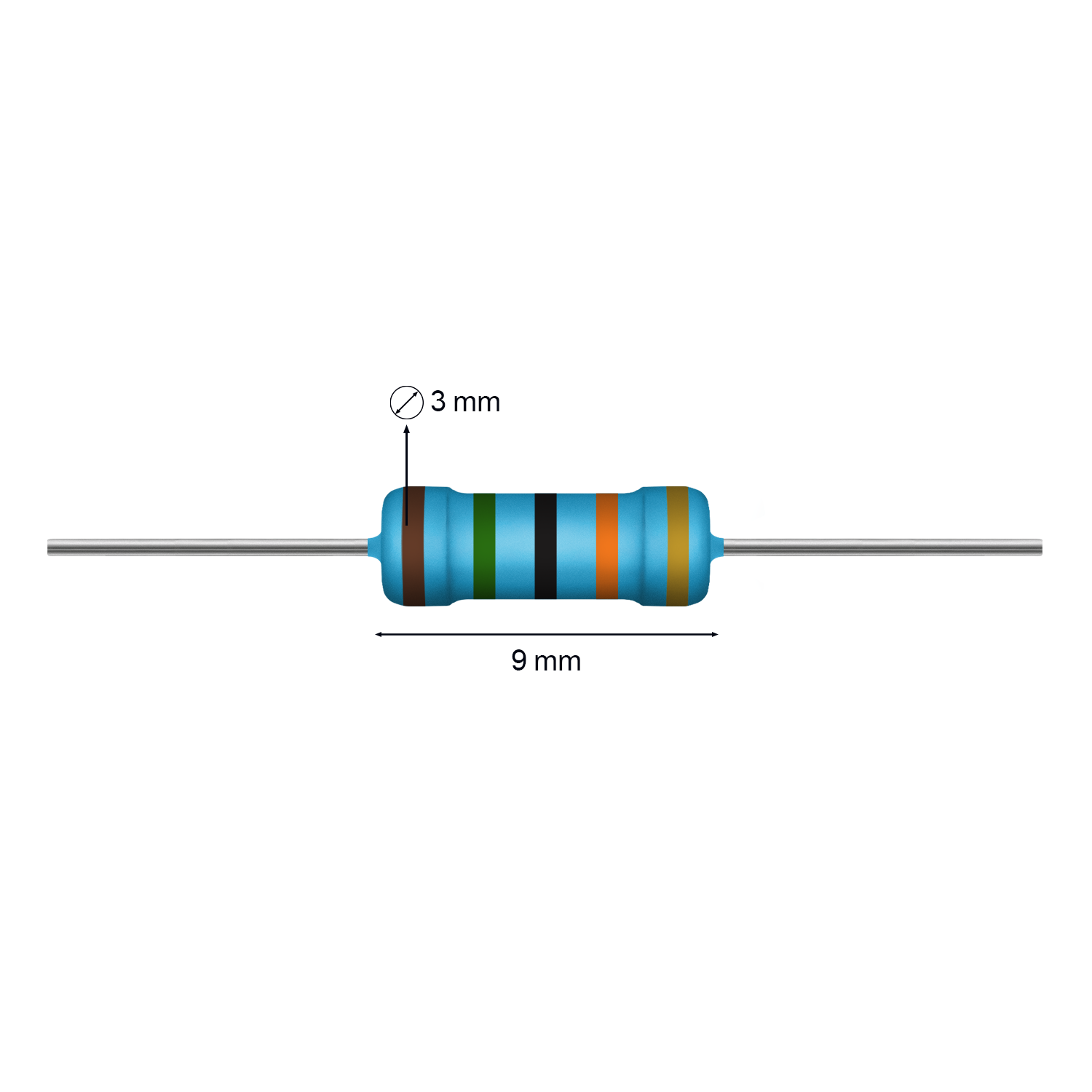 Resistor 150K Ohms com Potência 1W e Precisão de 5%