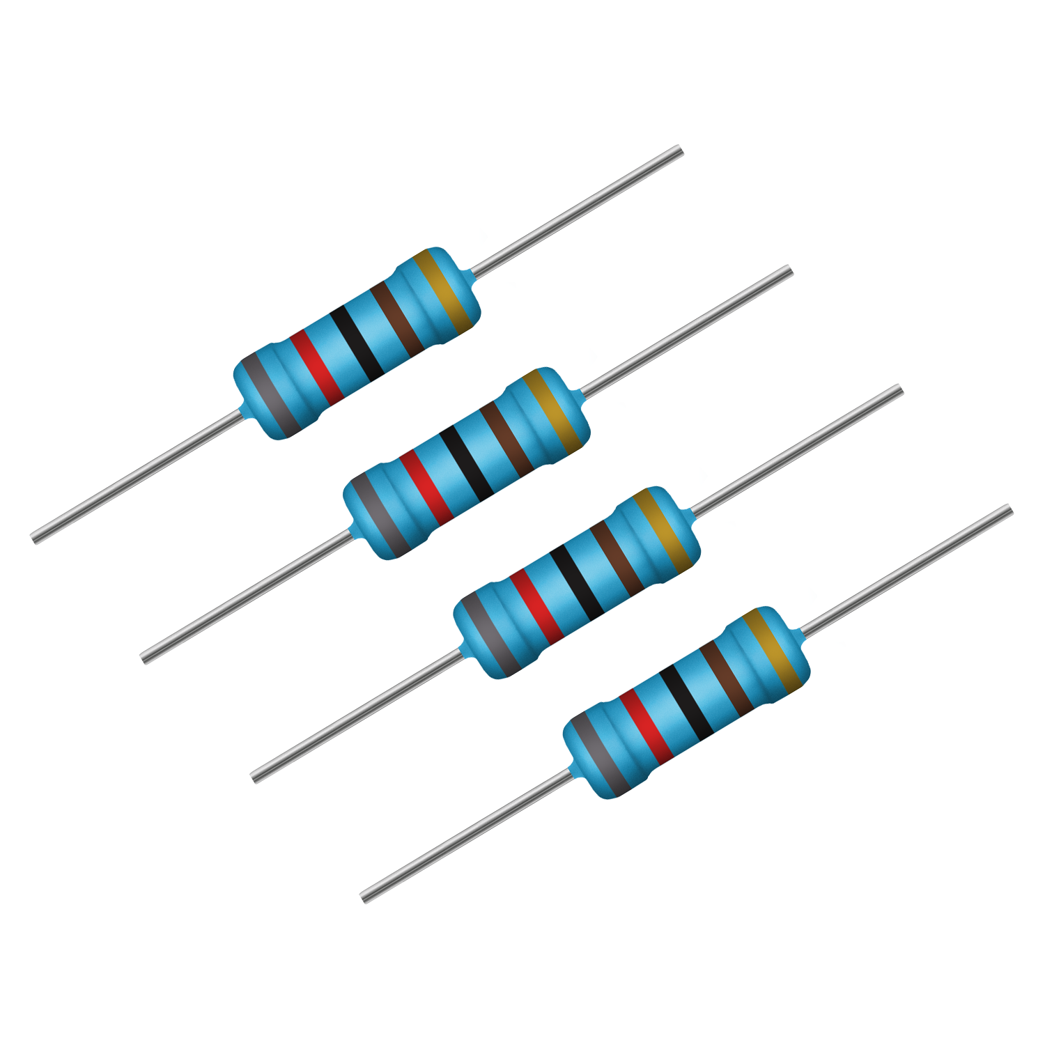 Resistor 8K2 Ohms com Potência 1W e Precisão de 5%