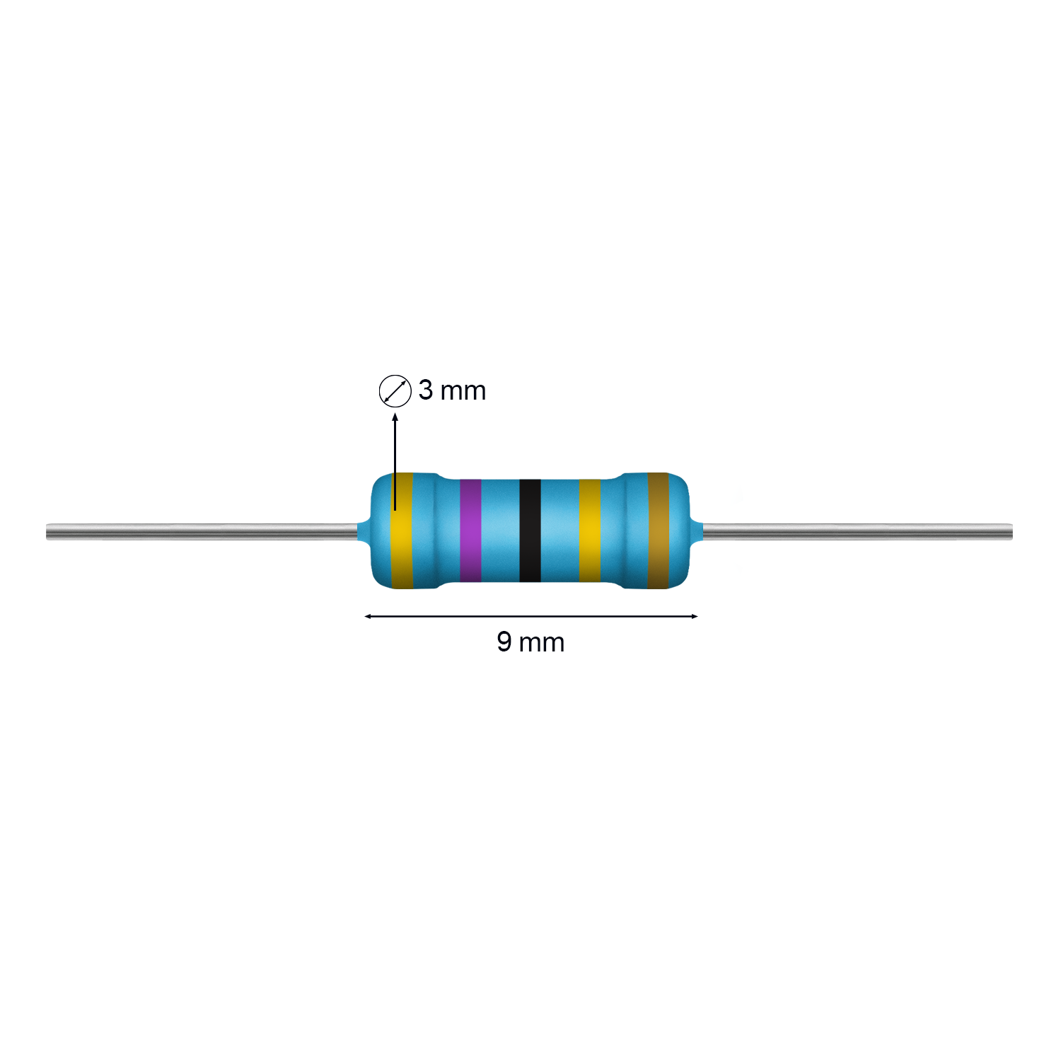 Resistor de 1W - 4M7 Ohms