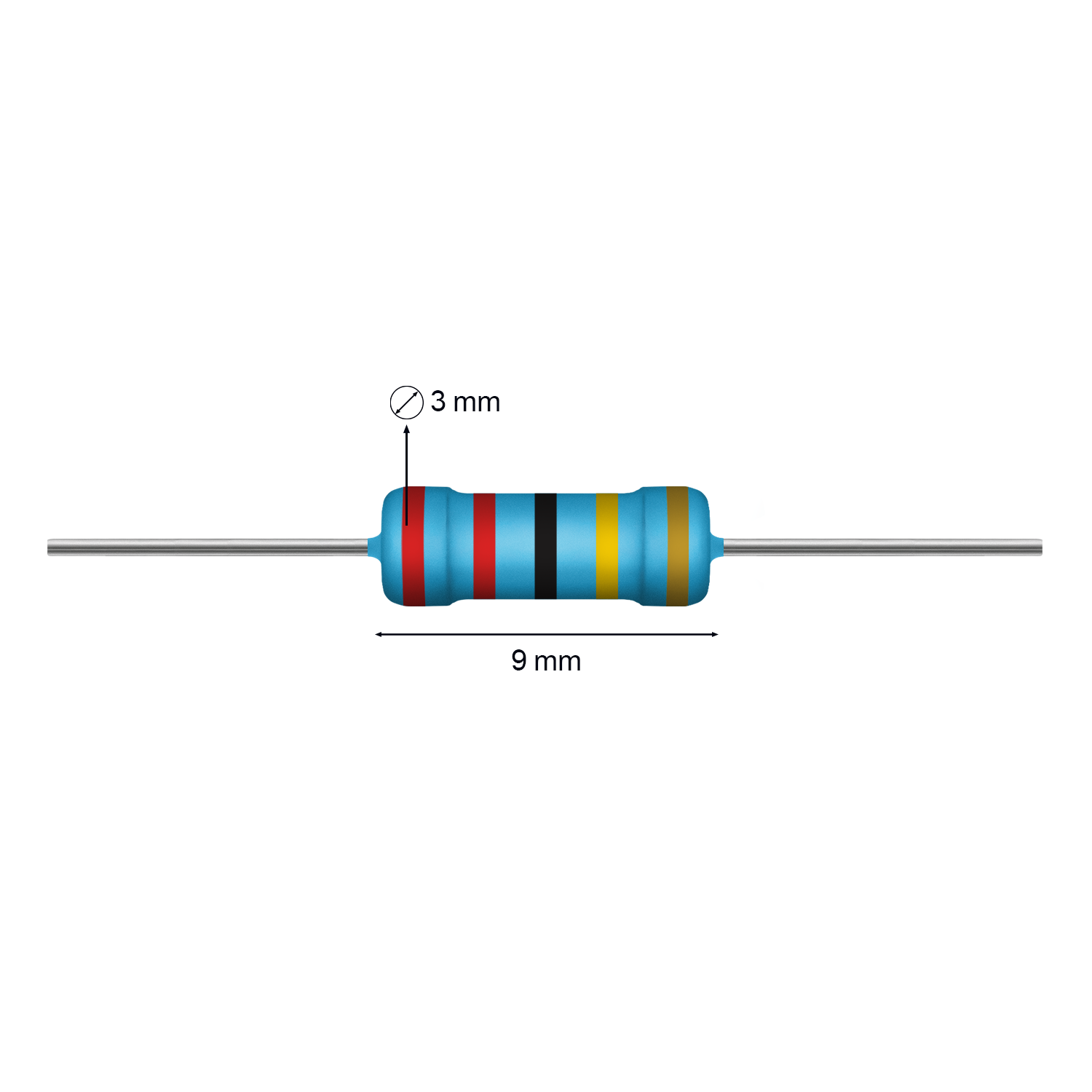 Resistor de 1W - 2M2 Ohms
