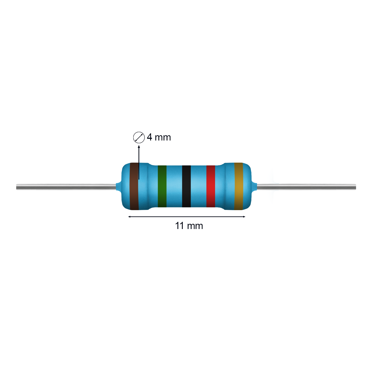 Resistor de 15K Ohms com Potência 2W e Precisão de 5%