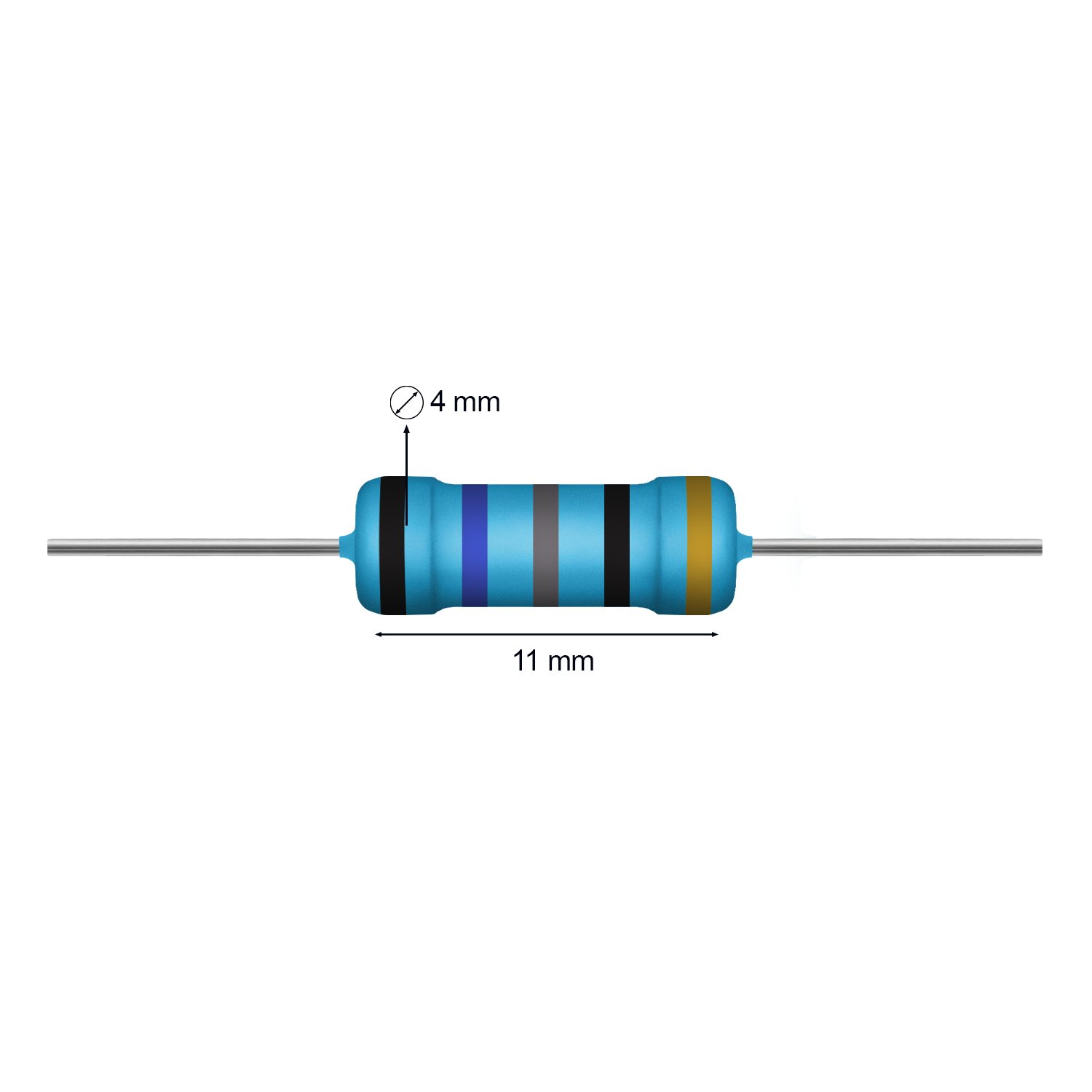 Resistor de 68 Ohms com Potência 2W e Precisão de 5%