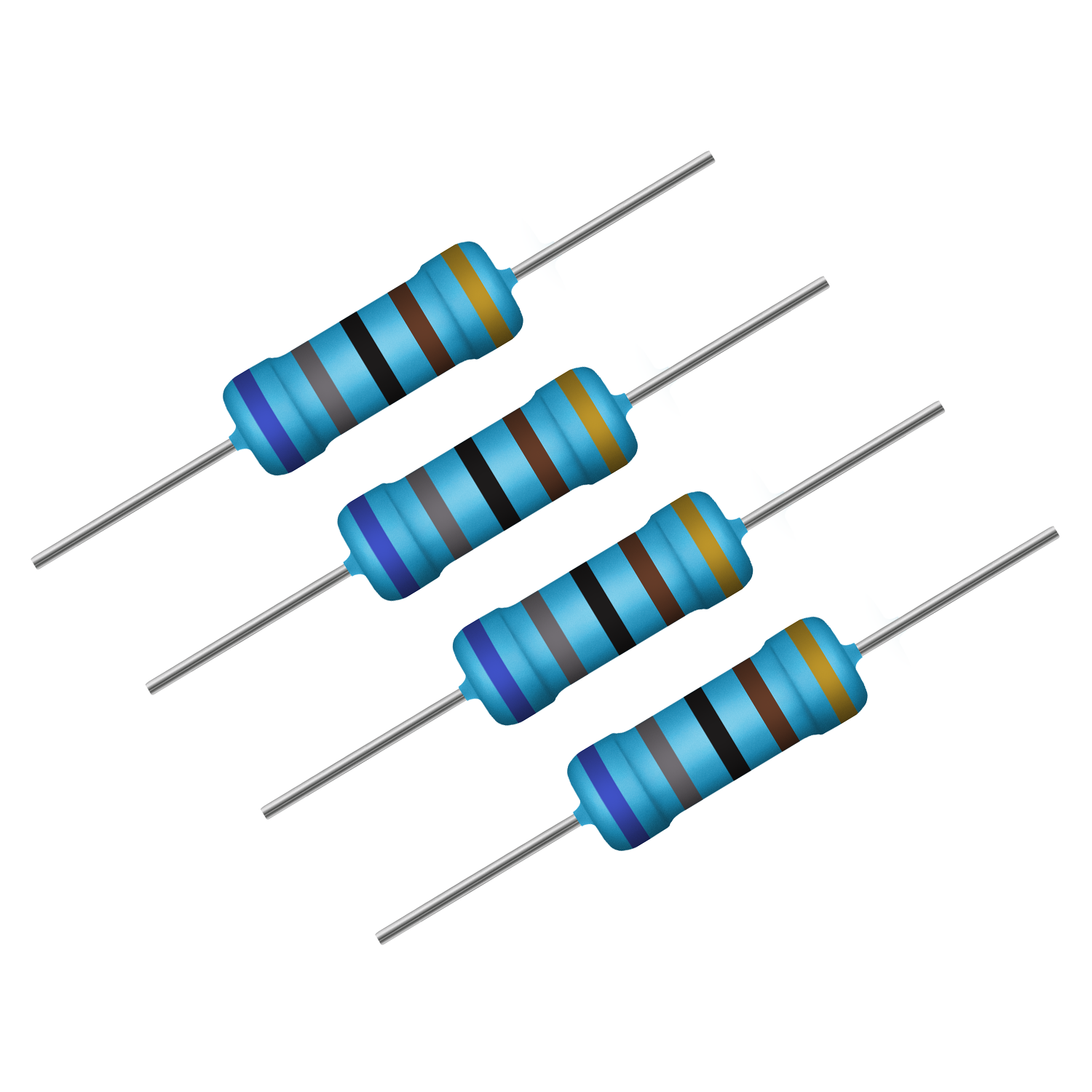 Resistor de 6K8 Ohms com Potência 2W e Precisão de 5%