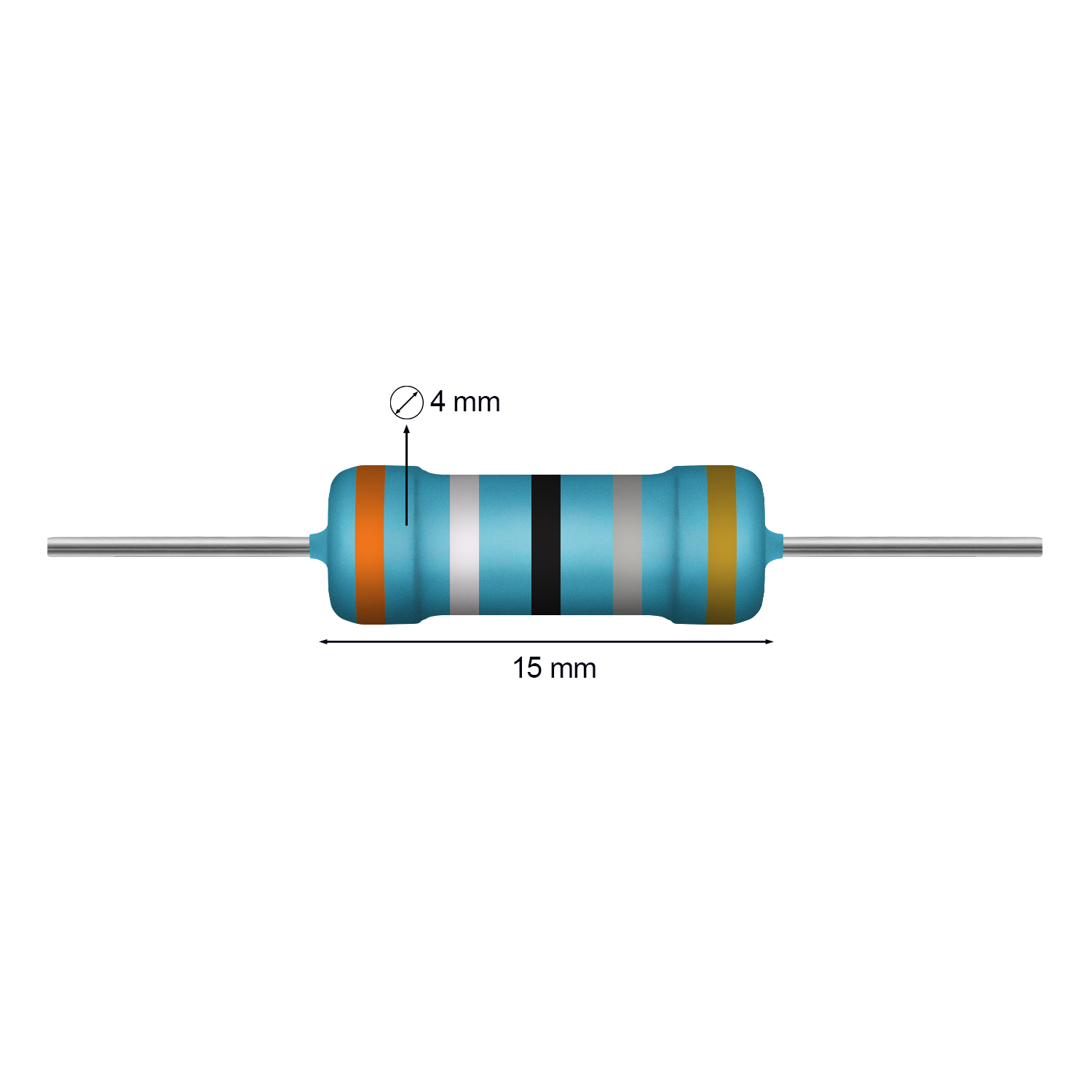 Resistor Carbono 3W - 3R9