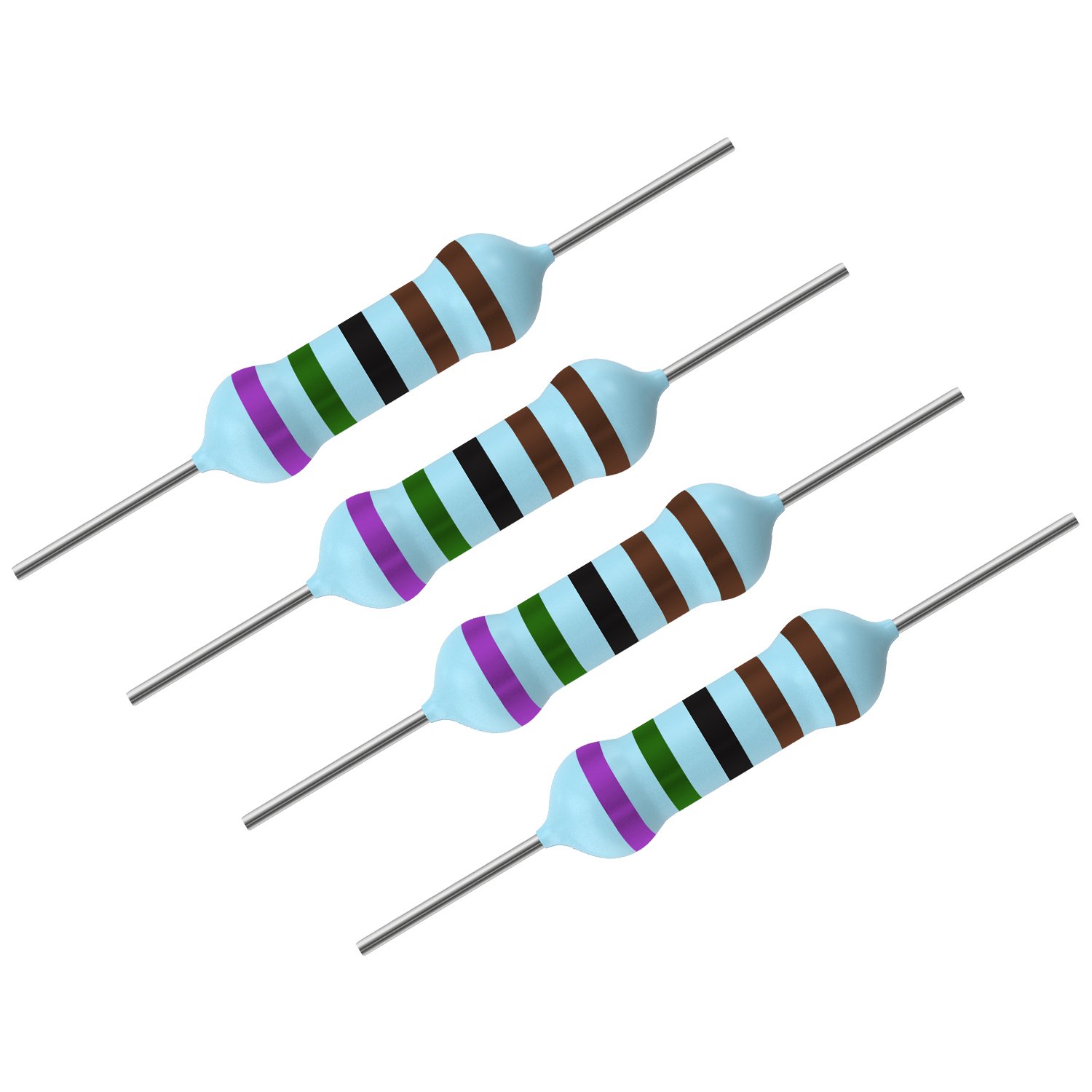 Resistor de Precisão 7,5K Ohms 1% - 0,25W | Alta Qualidade