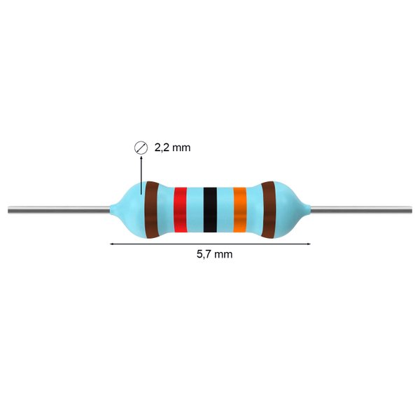 Resistor de Precisão 120K Ohms 1% - 1/4W | Precisão Superior