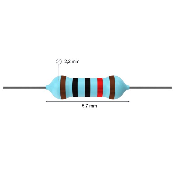 Resistor de Precisão 10K Ohms 1% - 1/4W | Estabilidade Superior