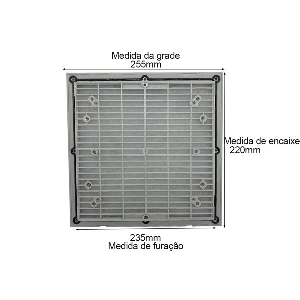 Tela/ Grade/ Grelha Nylon com Filtro - 172X150/180X180/200X200