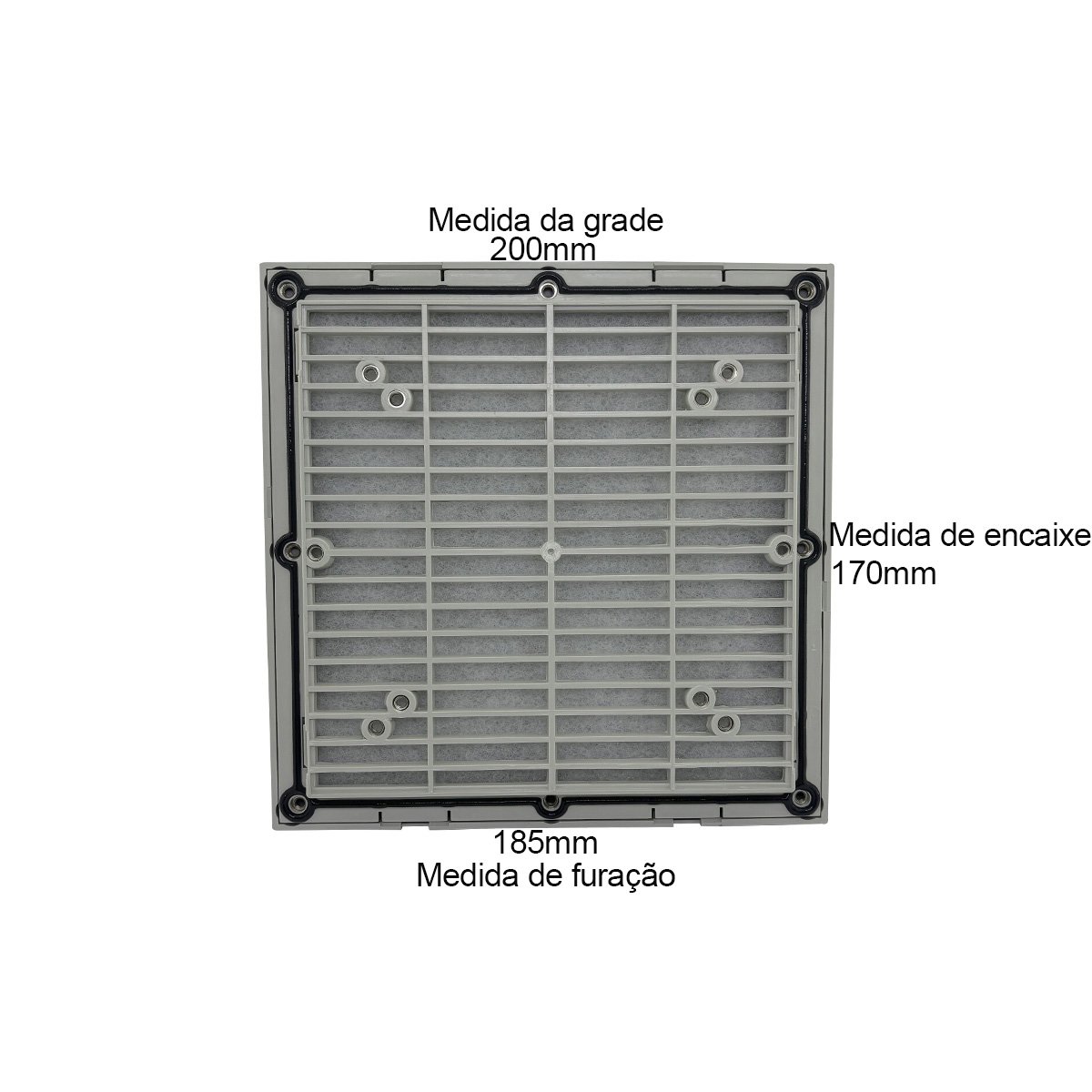 Tela/ Grade/ Grelha Nylon com Filtro - 172X150/150X150