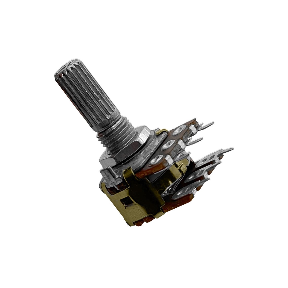 Potenciômetro Linear Duplo L 20 16mm - 50K - Estriado