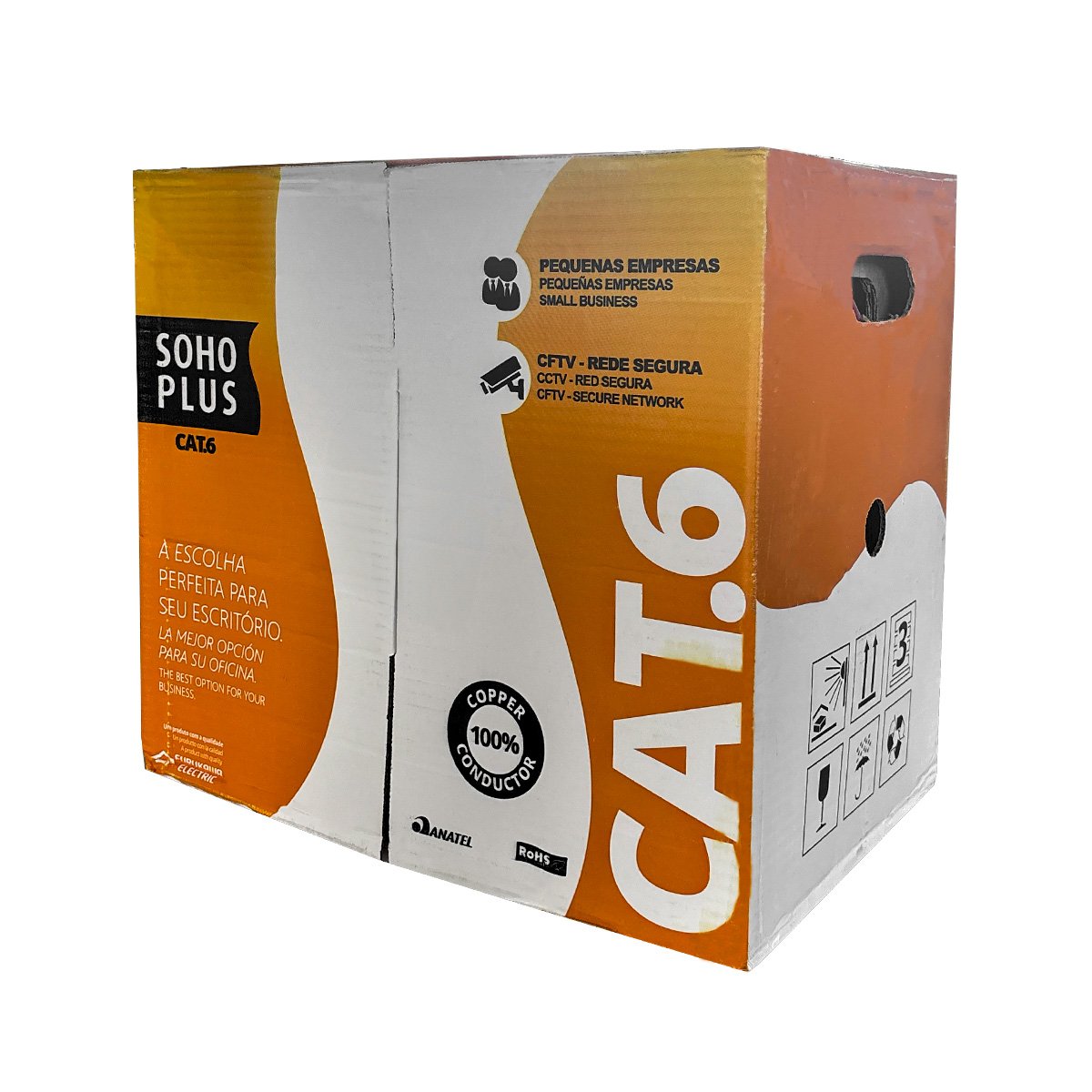 Cabo de Rede Furukawa Soho Plus CAT6 Vemelho | Rolo 305 Metros